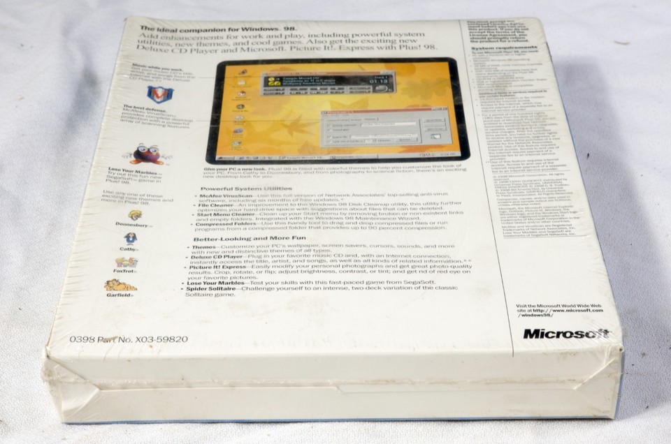 Vintage MICROSOFT Plus 98 Companion for Windows 98 CD-ROM NEW NOS | eBay
