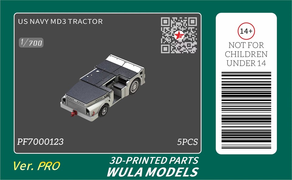 WULA MODELS PF7000123 1/700 US NAVY MD3 TRACTOR 3D PRINTED PART | eBay