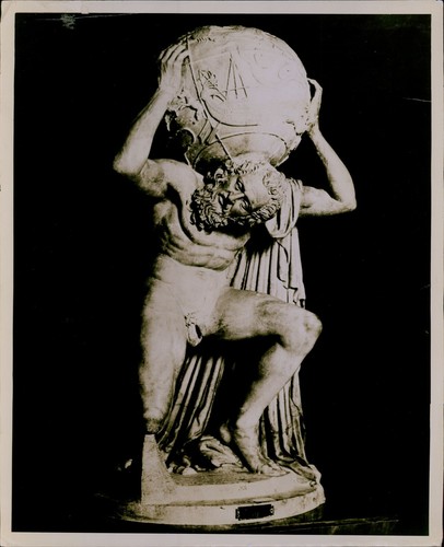 GA37 Orig Underwood Photo FARNESE ATLAS 2nd Century AD Roman Marble ...