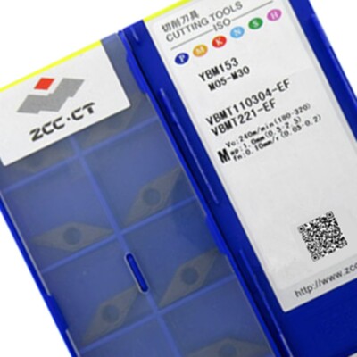 10pcs VBMT110304-EF YBM153 ZCC Cutting Tools CNC blade Carbide Inserts ...