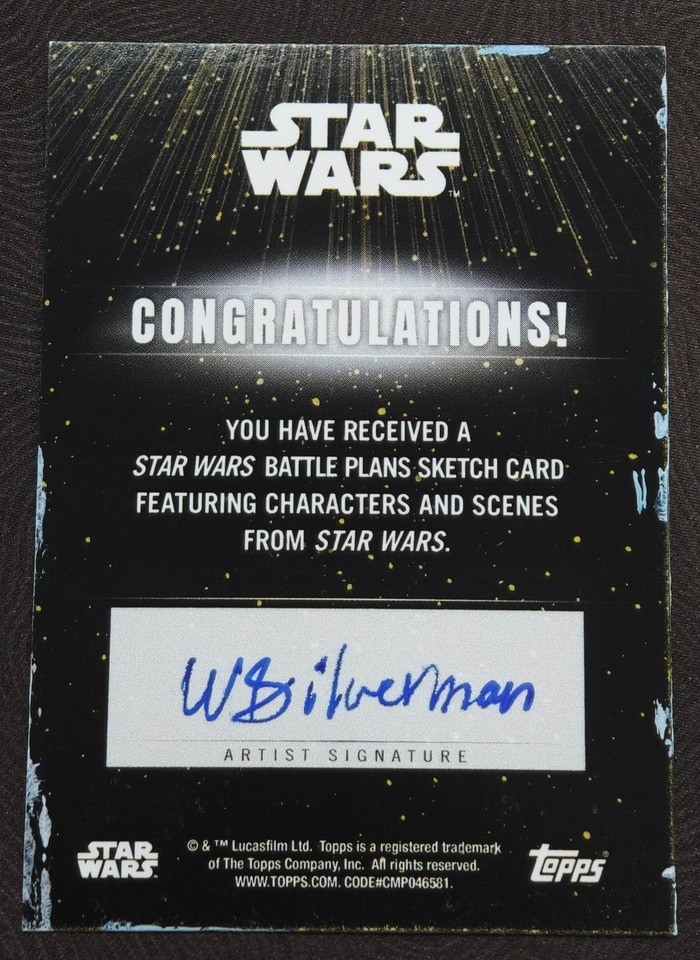 Topps Star Wars Jar Jar Binks Sketch Ward Silverman | eBay