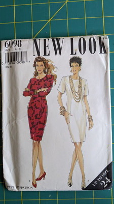 Simplicity New Look Pattern #6098 / 90's Knee Length dress w/Shoulder ...