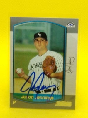 PERSONAL AUTOGRAPH Jason Jennings 2000 Bowman #313 | eBay