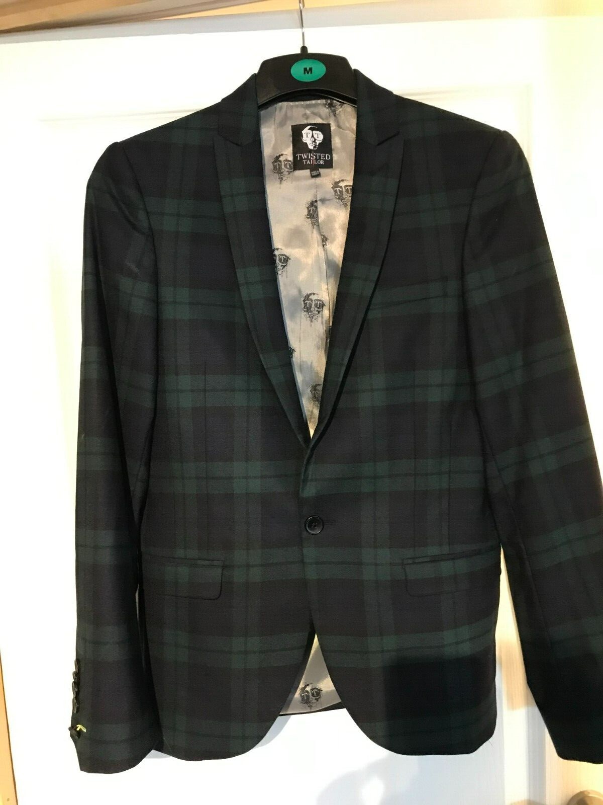 Twisted Tailor Green Tartan Ginger Suit Jacket and Waistcoat rrp £205 ...