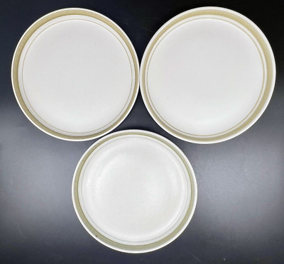 3 Denby Stoneware 6.5" Bread Plates "Gourmet" Pattern Discontinued MCM ...