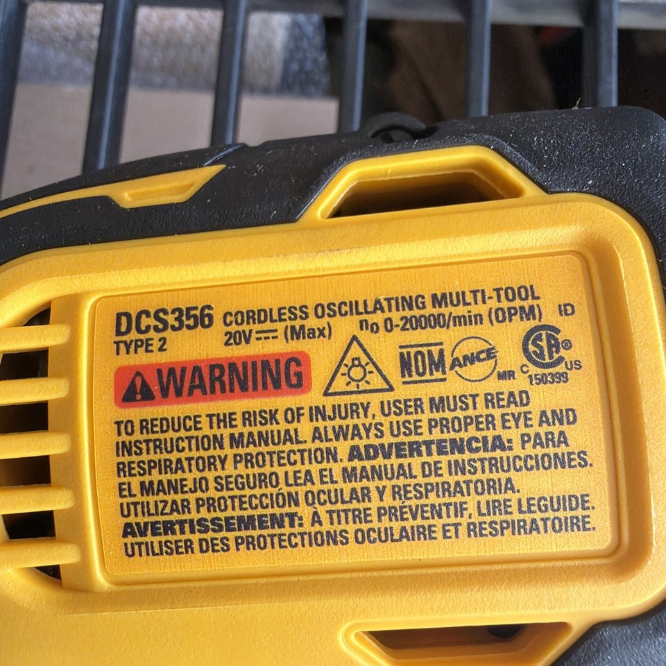 Dewalt DCS356 Cordless Oscillating Multi-Tool Brushless 20v (TOOL ONLY ...