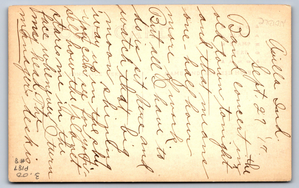 Postcard Indiana IN RPPC c.1900's Auburn Street View Avilla Police ...