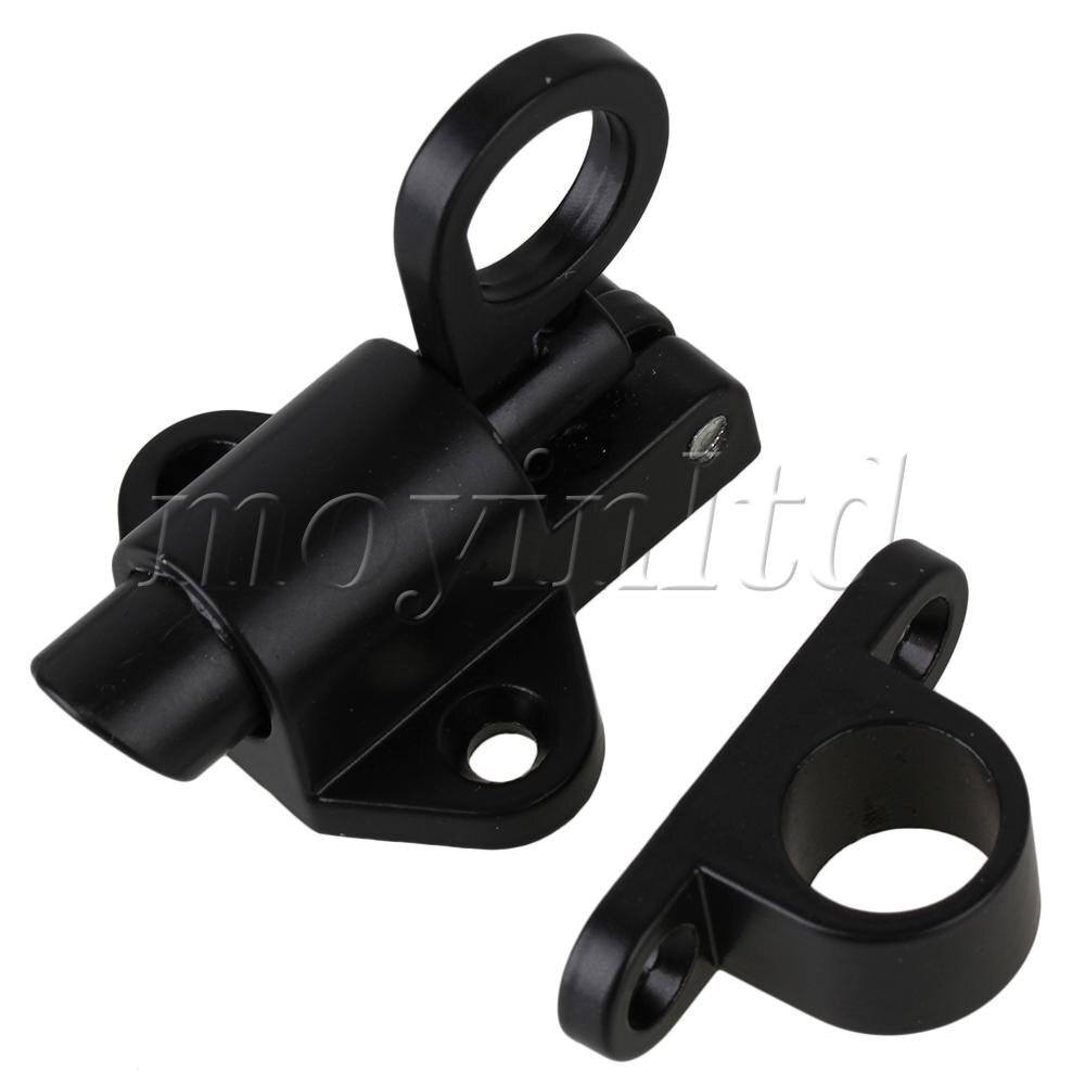 Aluminum Alloy Self Closing Shoot Bolt Latch Catch Black with Screws | eBay