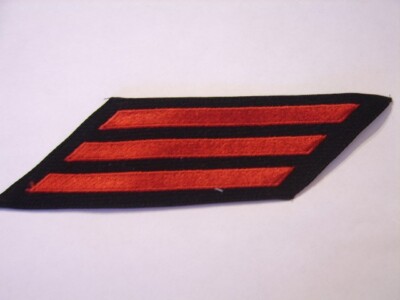 NAVY SERVICE HASHMARKS FOR 12 YEARS SERVICE - RED ON BLACK E1-E6 | eBay