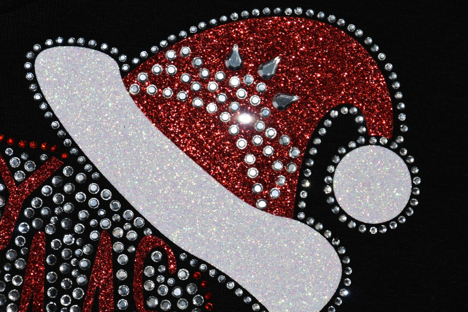 Texas rhinestone glitter Christmas bling shirt XS S M L XL XXL 1X 2X 3X ...