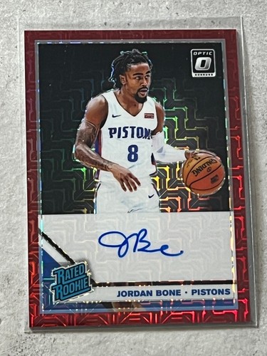 2019-20 Optic Jordan Bone Rated Rookie RC Red Mojo Prizm Auto #195 ...