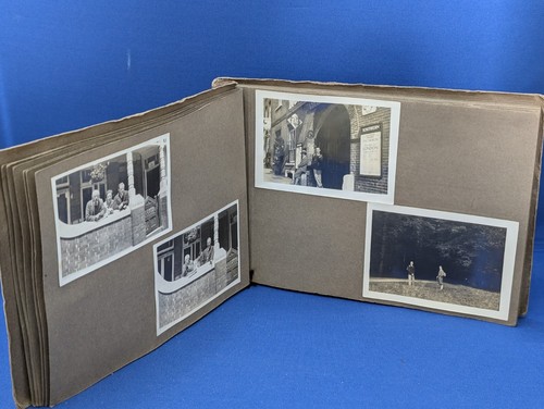 Vintage Photo Album With Sepia And Black & White Photographs, Early ...