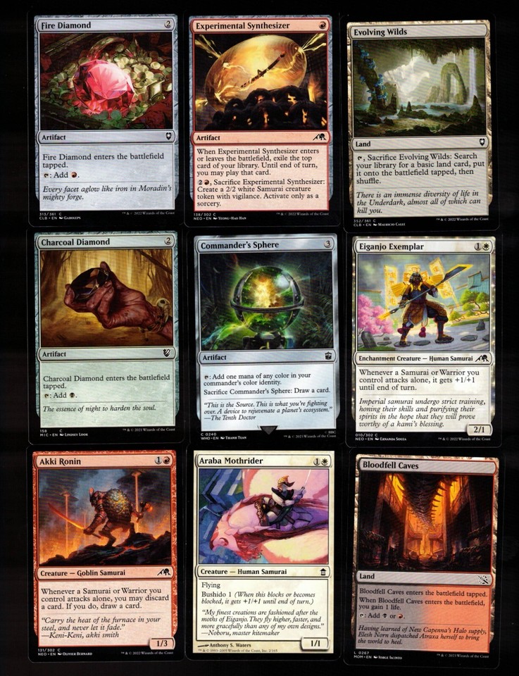 Slash of the Samurai-100 Card Magic the Gathering Commander Deck-Rare ...