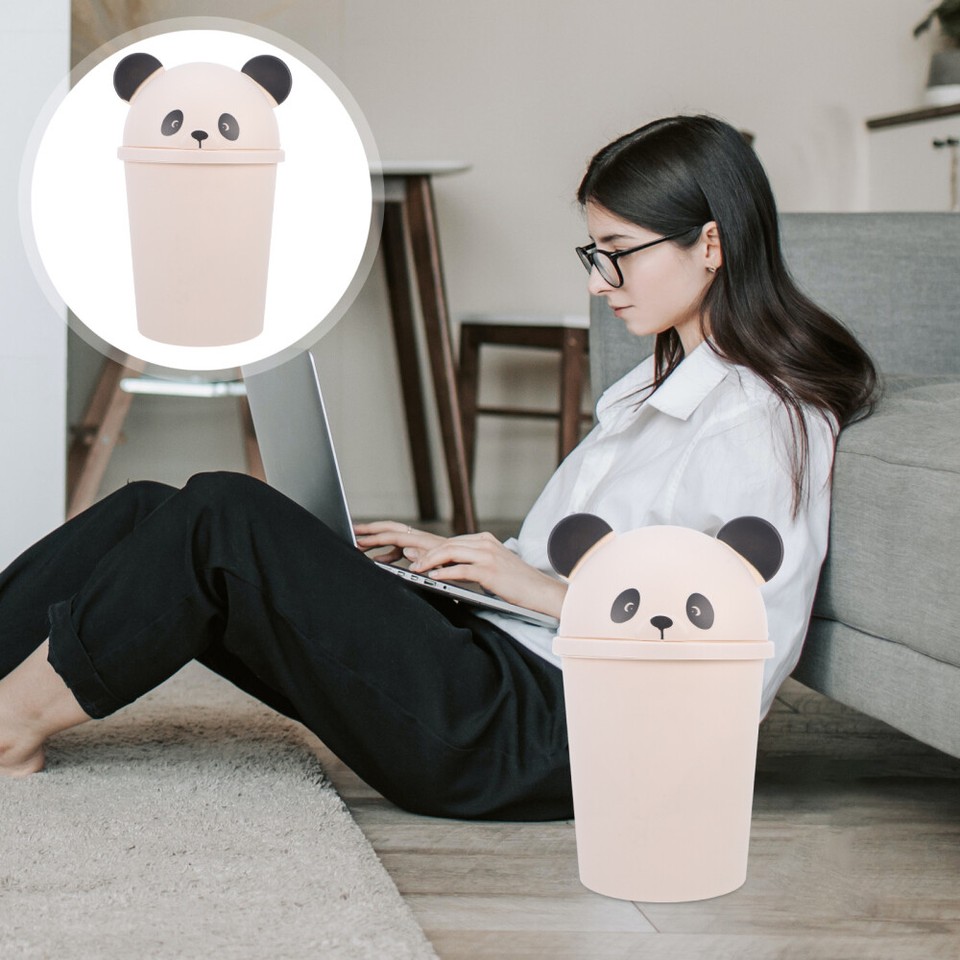 Large Capacity Trash Can Cute Cartoon Panda Recycle Bin Wastebasket for ...