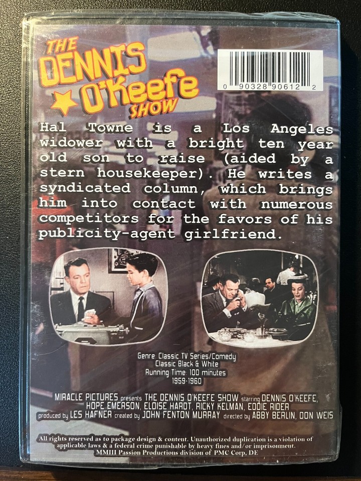 The Dennis O'Keefe Show (DVD 1959) Dennis O'Keefe Hope Emerson Classic ...