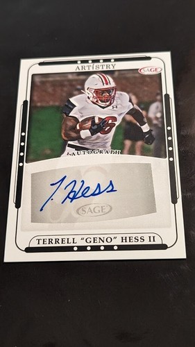 Terrell "Geno" Hess II - RC -2023 Artistry -On Card Auto -#ART-GH | eBay