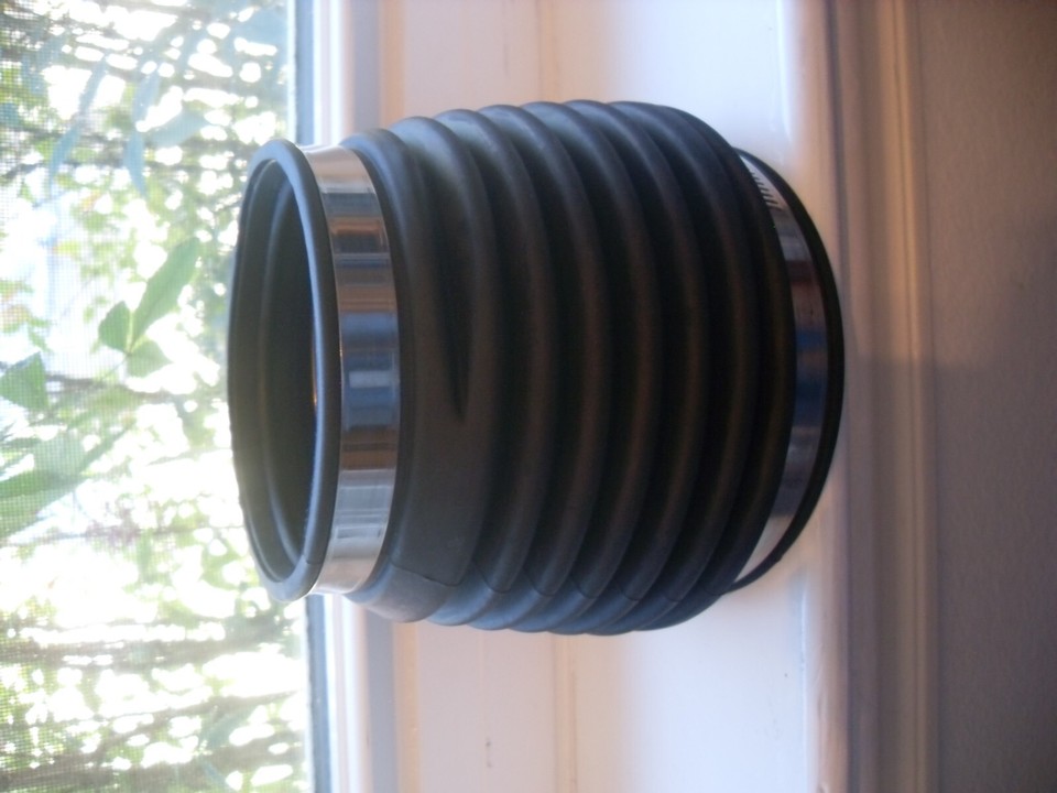 Rubber Flex Collar Pipe Boot Coupling 4" x 4.75" IDs, 5" Length, w ...