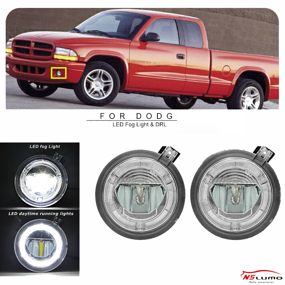 2-in-1 LED Fog DRL Daytime Running Light Kit For 2001-2004 Dodge Dakota ...