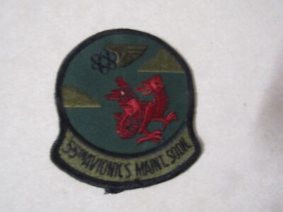 MILITARY PATCH OLDER USAF US AIR FORCE 55TH AVIONICS MAINTENANCE ...