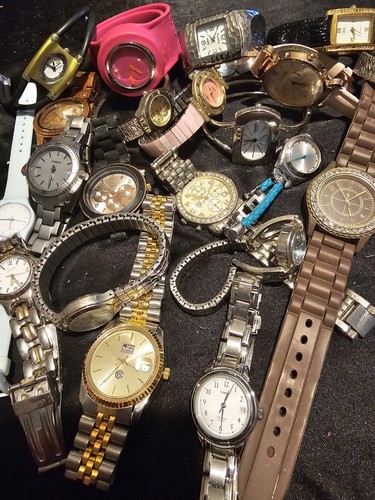 Lot Of Assorted Watches & Band-All Untested-For Parts/Repair 22 Items ...
