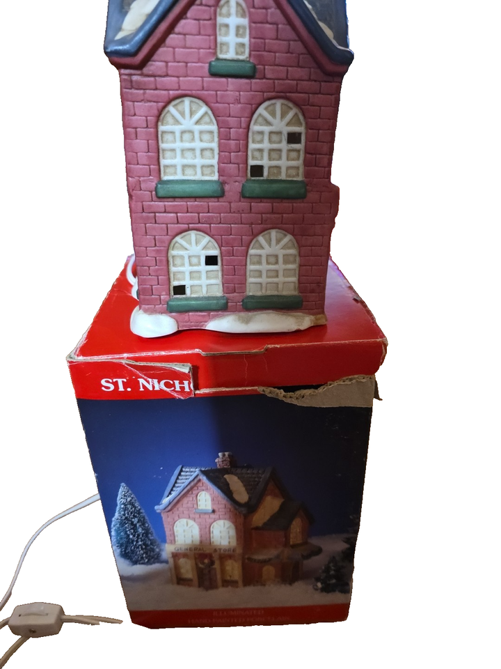 VINTAGE Old Original RARE NICHOLAS SQUARE GENERAL STORE HOUSE WITH BOX ...