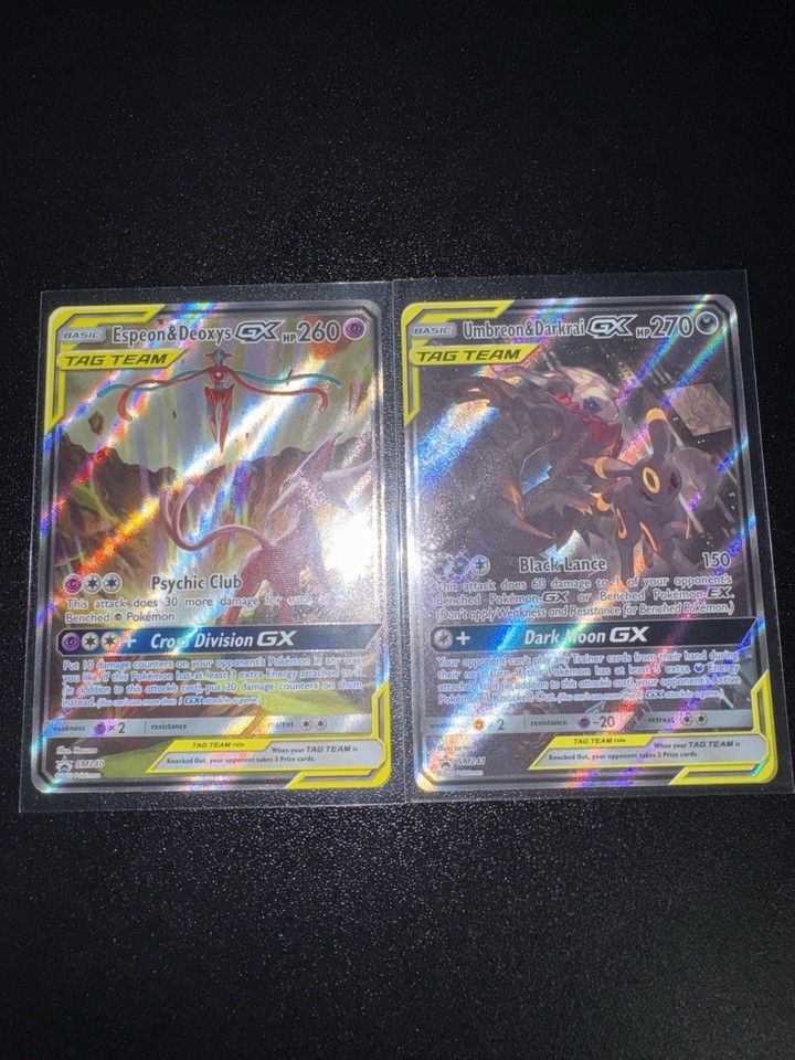 Umbreon & Darkrai GX Card SM241 and Espeon & Deoxys GX Card SM240 ⚡️💎 ...