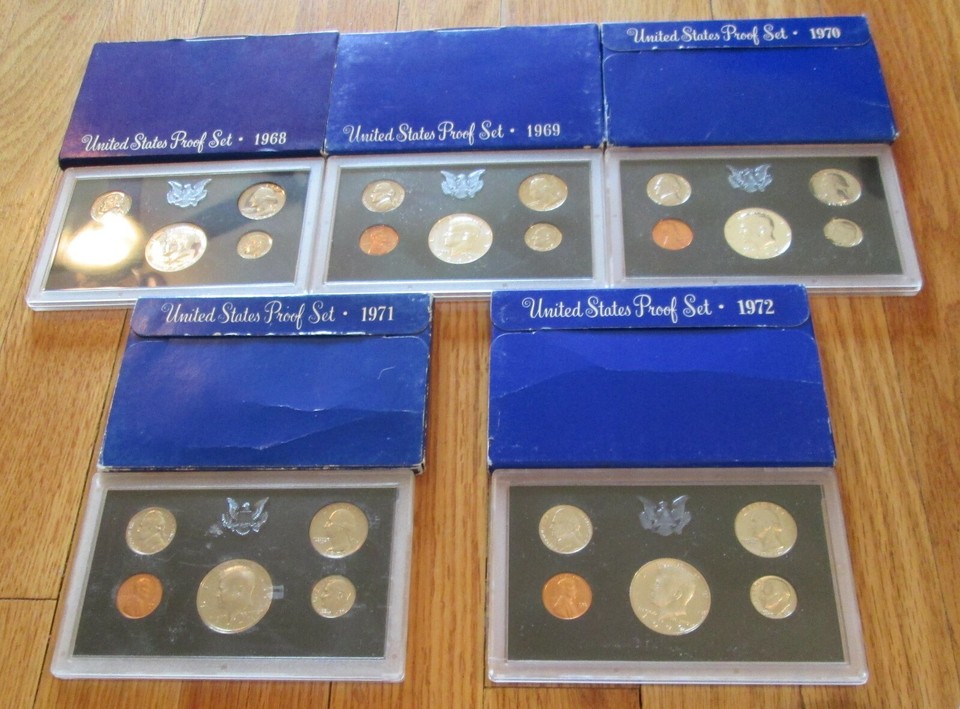 1968 to 2006 Proof Sets U.S. Mint 39 Proof Set San Francisco Mint Box ...