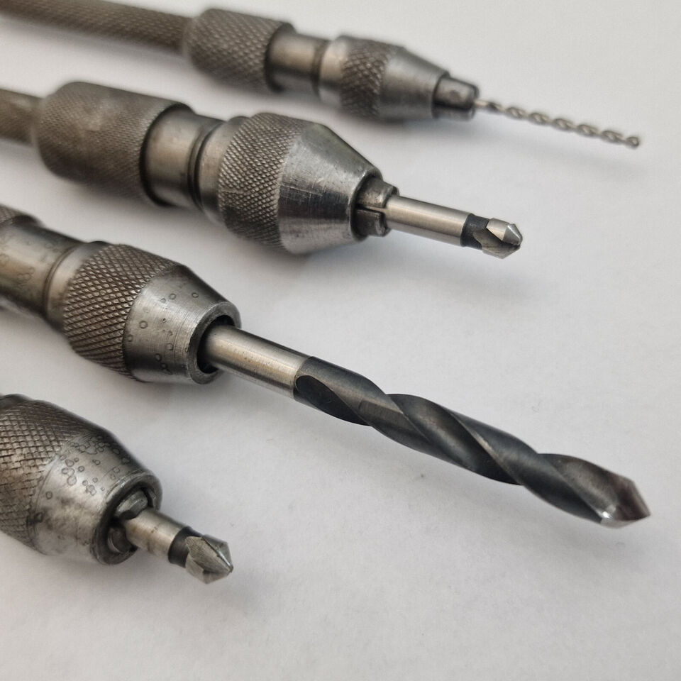 Eclipse 4 Piece Pin Vise Set Handheld 4 Size Chucks Drilling Vice ...