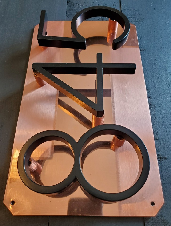 Copper address sign - Address plaque - House numbers - Home Address ...