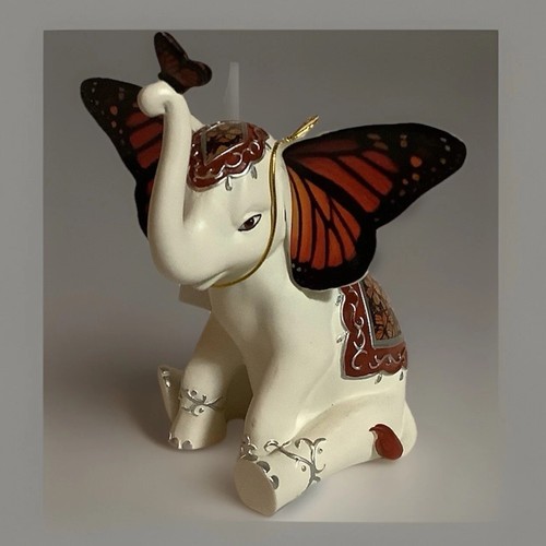 The Hamilton Collection Magical Monarch Butterfly and Elephant Figurine ...