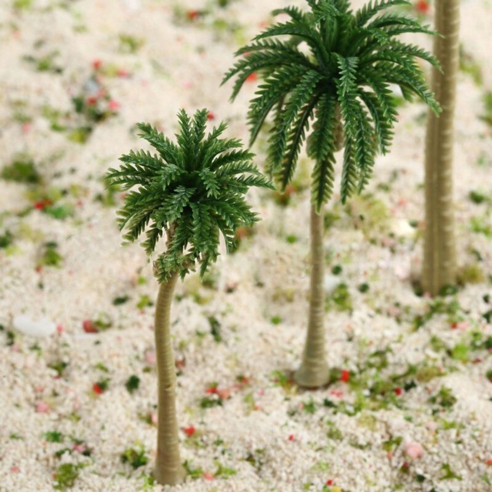 15Pk Noix de Coco Palmier Modèle Arbres Train Railroad Diorama Scène Ho ...