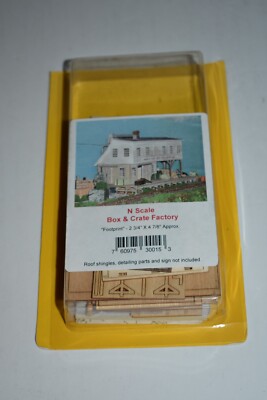 N Scale NESM Models Box & Crate Factory Wood Kit C48052 | eBay