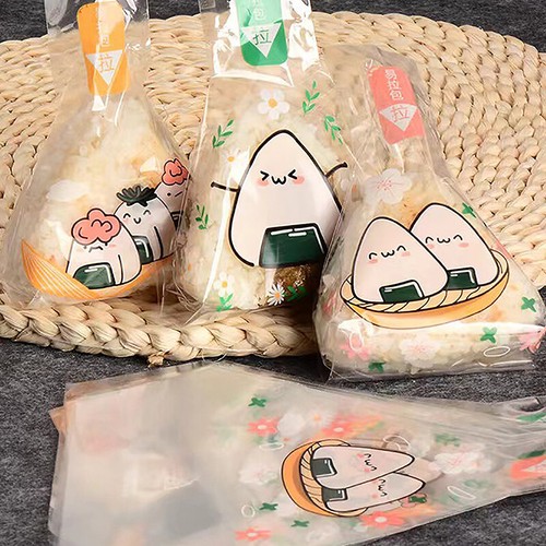 50Pcs Triangle Rice Ball Disposable Packaging Bag Nori Onigiri Sushi ...