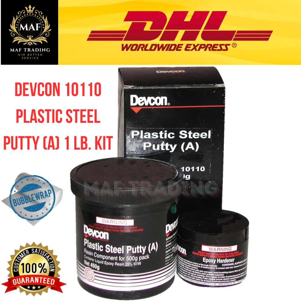 DEVCON 10110 PLASTIC STEEL PUTTY (A) 1 lb. Kit New Sealant + Free ...