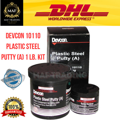 DEVCON 10110 PLASTIC STEEL PUTTY (A) 1 lb. Kit New Sealant + Free ...