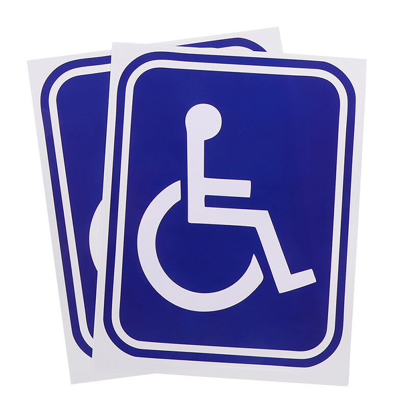 2PCS Disabled Sign Disability Mobility Parking Car Sticker PVC Decal ...