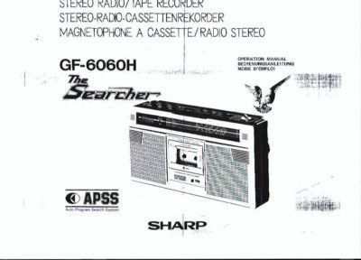Sharp Bedienungsanleitung user manual owners für GF-6060 H englisch m. Plan Copy | eBay.de