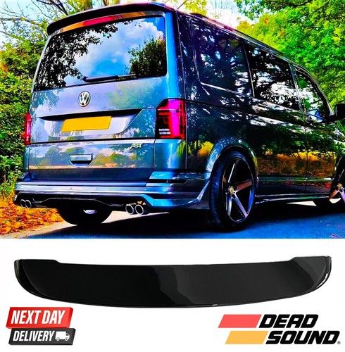 VW Transporter T6 Gloss Black Rear Tailgate Type Roof Spoiler Wing Lip ...