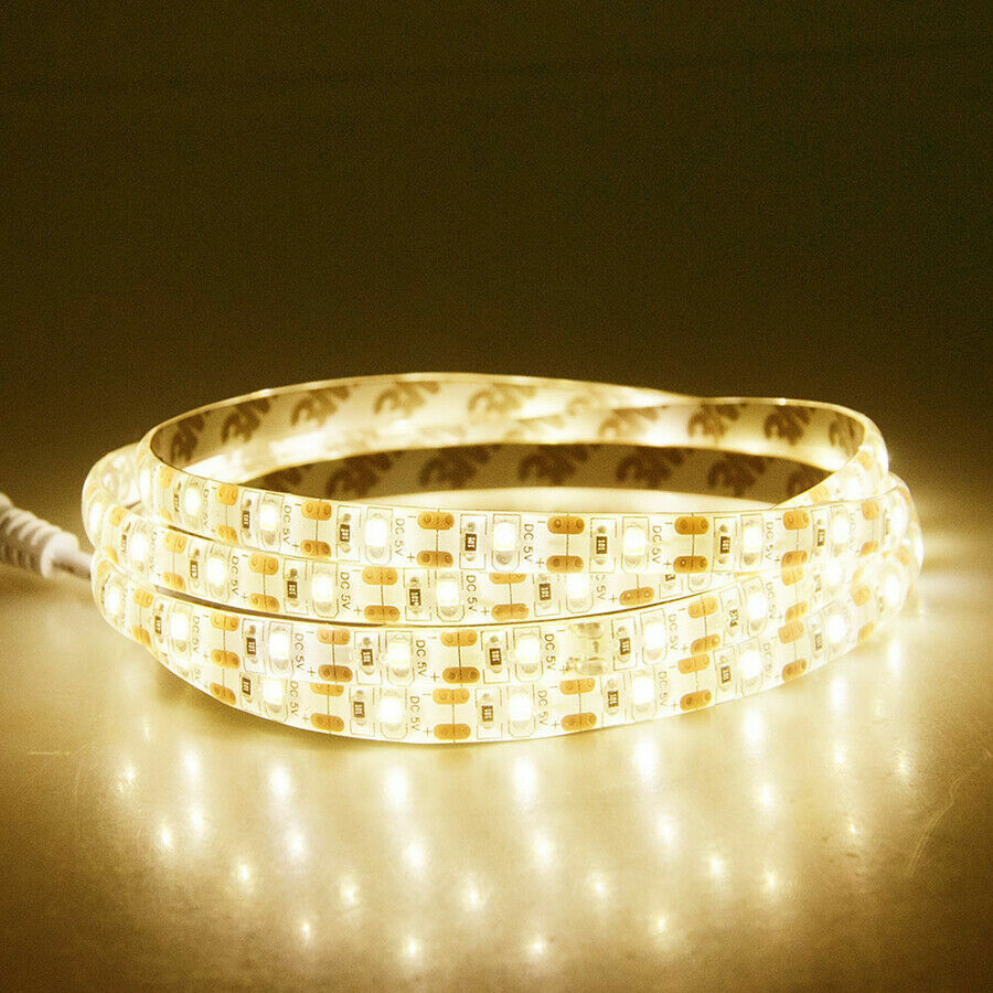 PIR Motion Sensor LED Strip Light 1M 2M 3M Battery Powered Activated ...