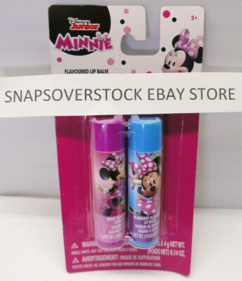DISNEY MINNIE MOUSE, 2-PC BERRY & BLUEBERRY FLAVORED LIP BALM 0.14 OZ ...