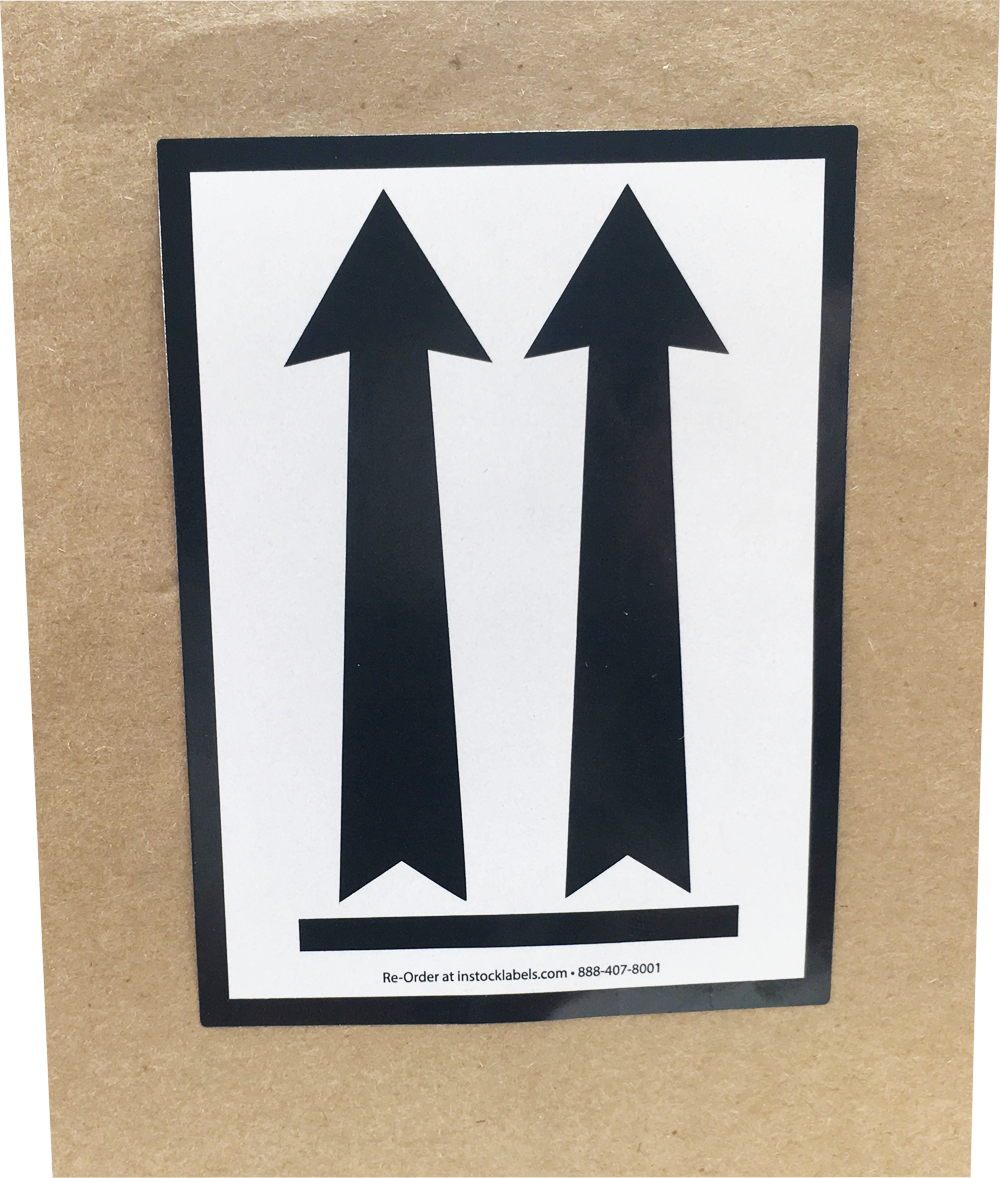Air Specialty Black Arrows Up Labels 3 x 4 Inch 500 Adhesive Stickers ...