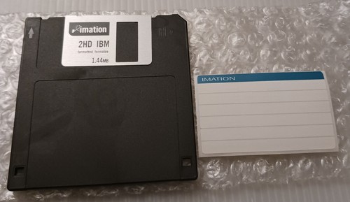 1 x single Imation 2HD IBM Formatted 1.44MB High Density Floppy ...