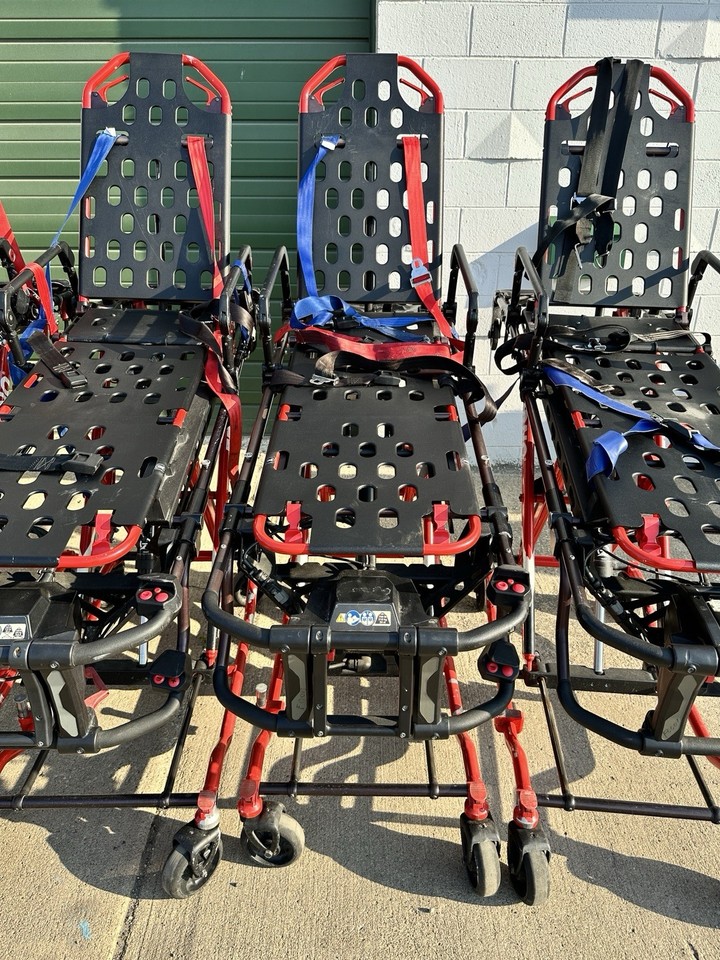 LOT OF 5X Ferno X1 Power Ambulance Cot Gurney Stretcher Stryker Power ...