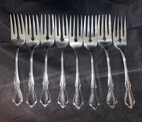 CHATEAU Oneida USA Stainless Glossy Vintage Flatware - 8 Salad Forks | eBay