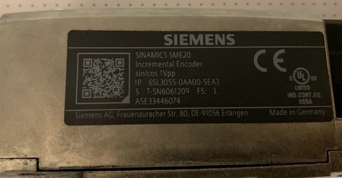 SIEMENS SINAMICS SME20 6SL3055-0AA00-5EA3 incremental Encoder | eBay