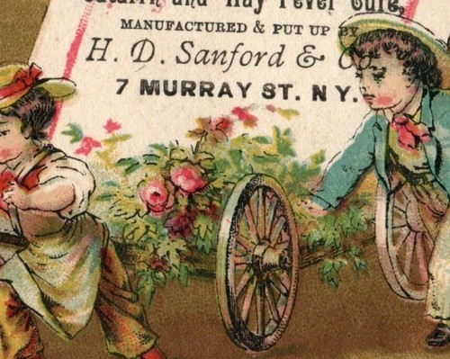 1880s Henry's Catarrh Cure Quack Medicine E. Malloy Druggist Pharmacist ...