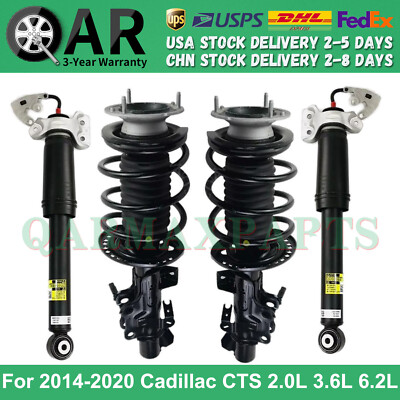 4PCS Front+Rear W (S)Strut Shock Assembly for 14-20 Cadillac CTS 2.0L 3 ...