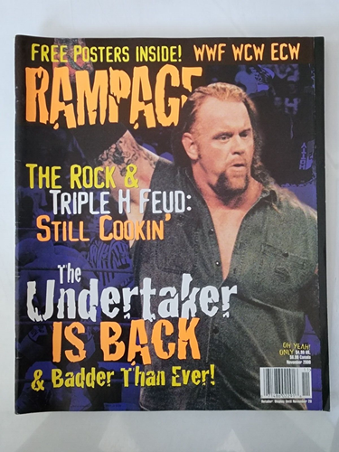 NOV 2000 RAMPAGE WRESTLING MAGAZINE UNDERTAKER THE ROCK TRIPLE H & MORE ...