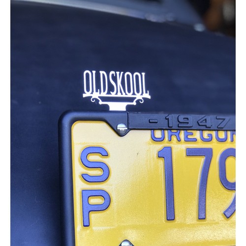 Classic Old Skool Chromed License Plate Topper Lead Sled Bomba V8 Low ...