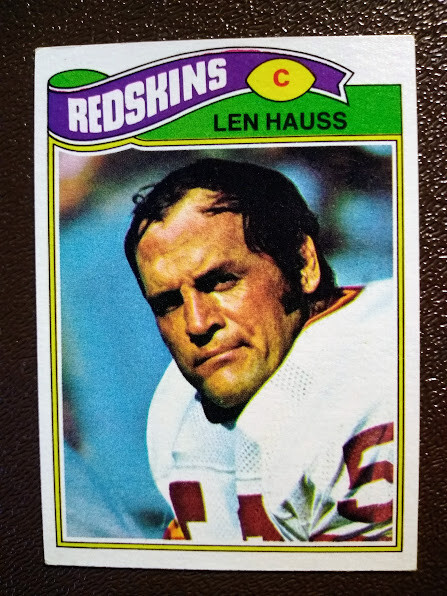 1977 Vintage Topps Football *LEN HAUSS* #478 NM/M Washington Redskins ...
